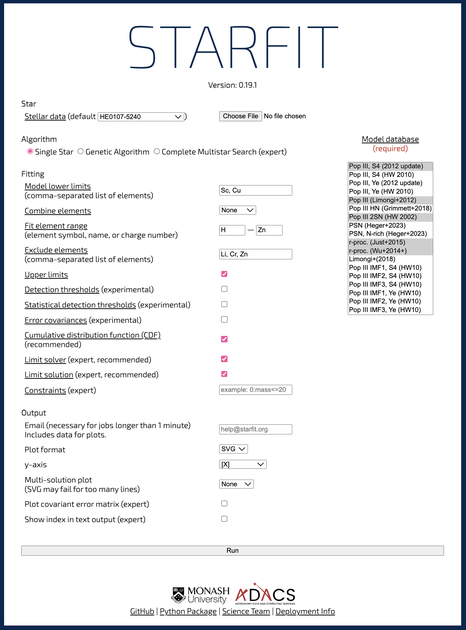 ADACS - StarFit: New Features and Improved Accessibility for Scientists - ADACS